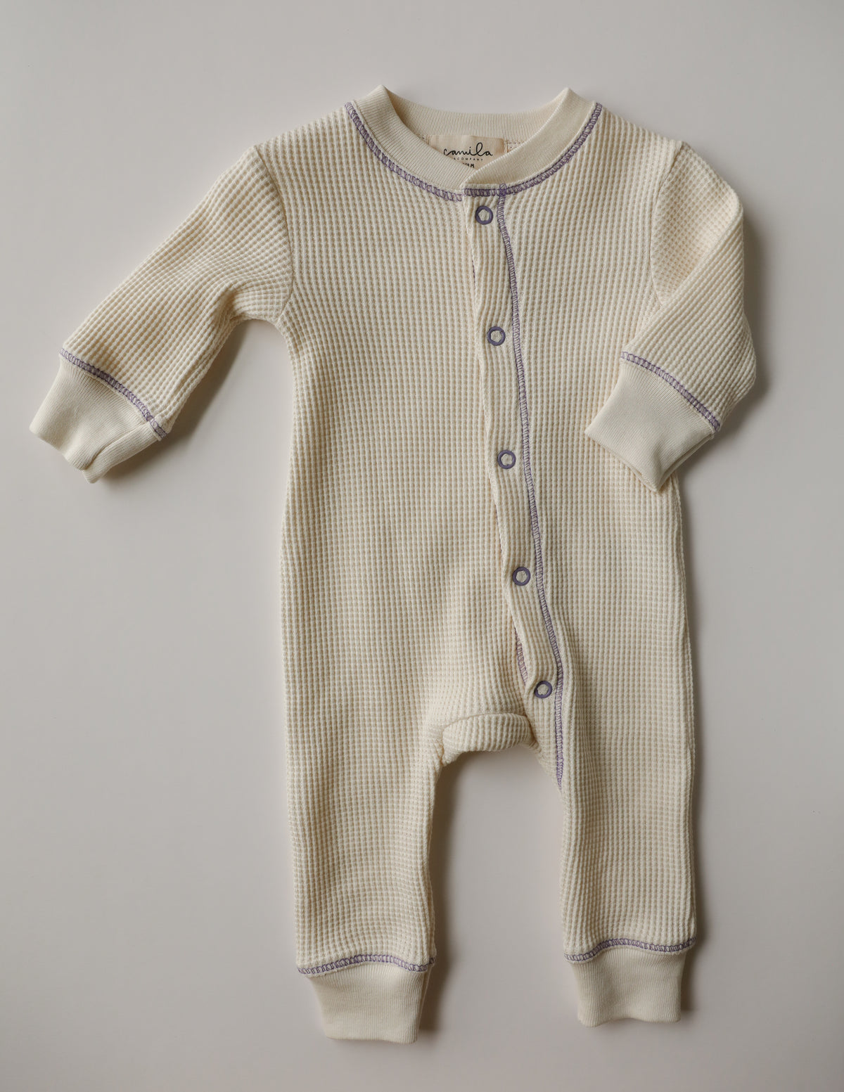 Camila & Company - Lavender Stitch Waffle Thermal Pajamas | Hello ...